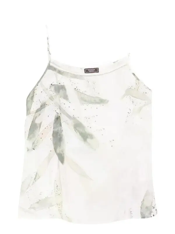 Peserico Leaf-print Blouse - White