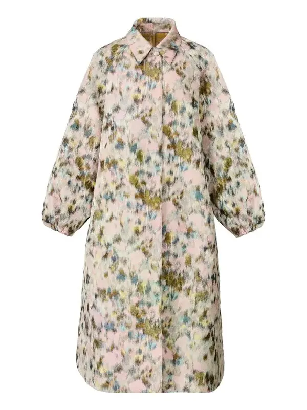 Fabiana Filippi Printed Balloon-sleeve Coat - Pink
