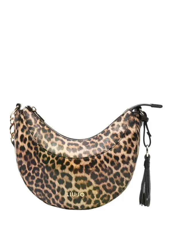 Liu Jo Leopard-print Shoulder Bag With Tassel Detail - Neutrals