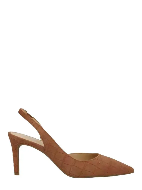 Michael Kors Alina Flex Slingback Leather Pumps - Brown