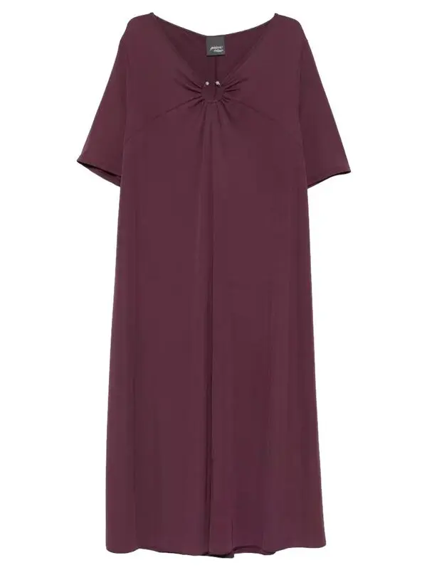 Marina Rinaldi Ring-detail Midi Dress - Purple