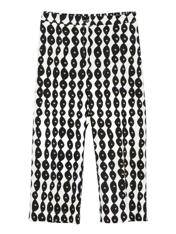 Marina Rinaldi Patterned Trousers - White
