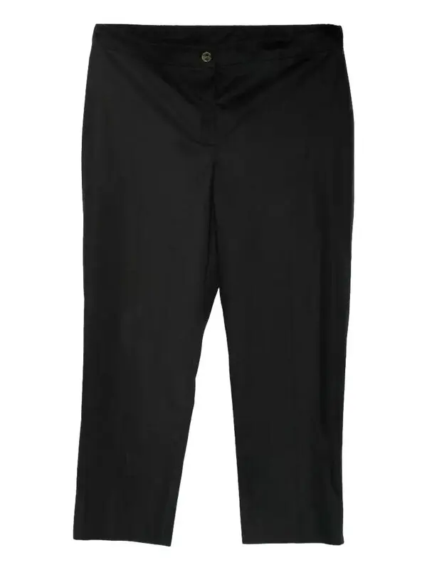Marina Rinaldi Trousers With Button Detail - Black