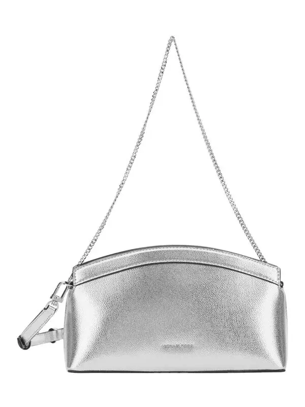 Michael Kors Athena Metallic Shoulder Bag - Silver