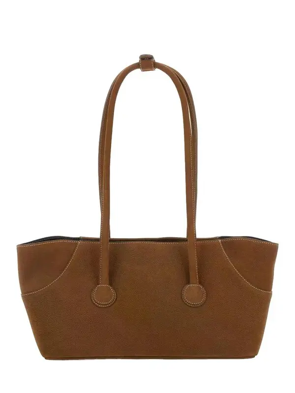 MARGESHERWOOD Topstitch Leather Shoulder Bag - Neutrals