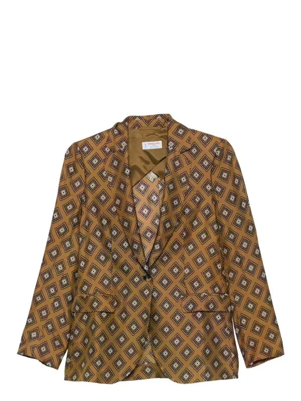 Alberto Biani Patterned Blazer - Brown