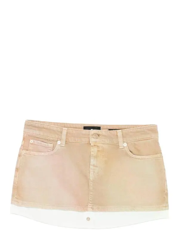 7 For All Mankind Button-fastening Mini Skirt - Neutrals