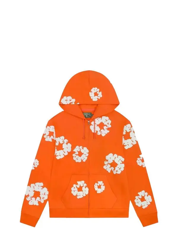 DENIM TEARS Zipped Hoodie - Orange
