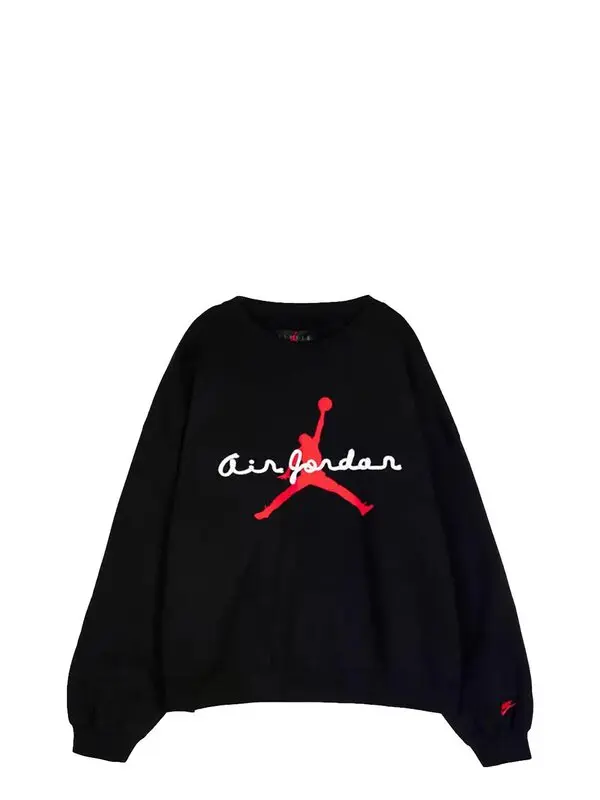 JORDAN Graphic Print Crewneck Sweatshirt - Black
