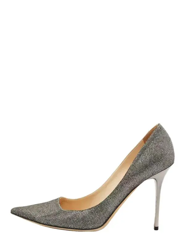 JIMMY CHOO Lurex Pointed-toe Heels - Grey