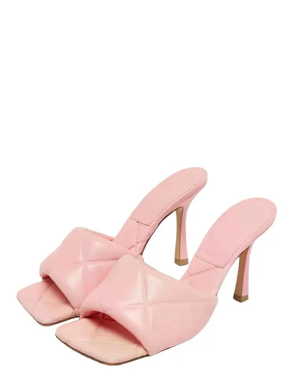Bottega Veneta Quilted Leather Sandals - Pink