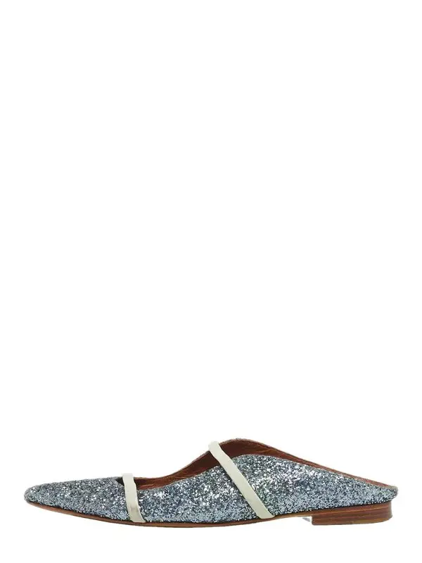 MALONE SOULIERS Glitter Strap Backless Shoes - Blue