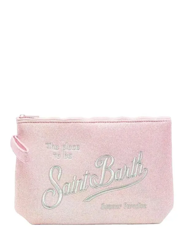 MC2 SAINT BARTH Logo-embroidered Clutch - Pink