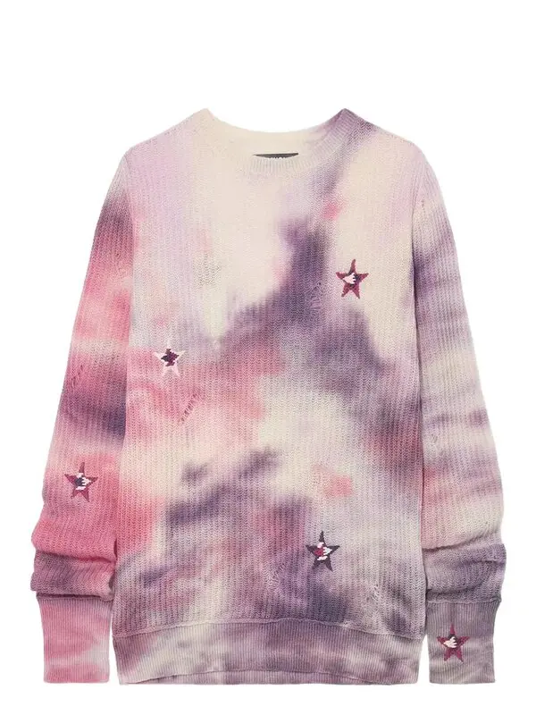 Amiri Tie-dye Stars Sweater - Purple