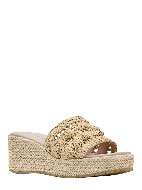 DONALD PLINER Jakki Platform Wedge Sandal - Natural