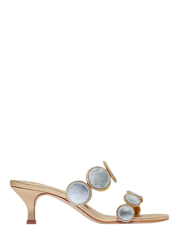 Bernardo Prya Kitten Heel Sandal - Gold