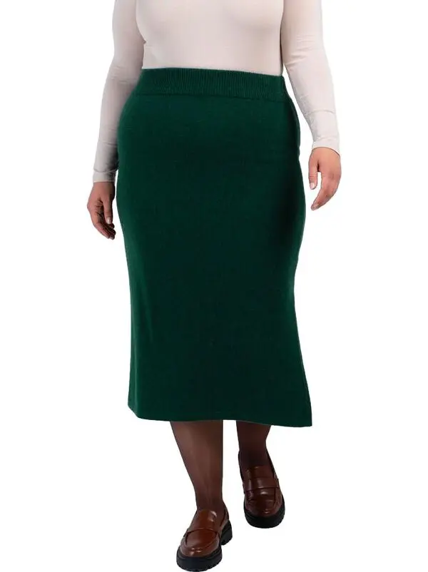 KETTLEWELL Josie Merino Knitted Midi Skirt - Pine