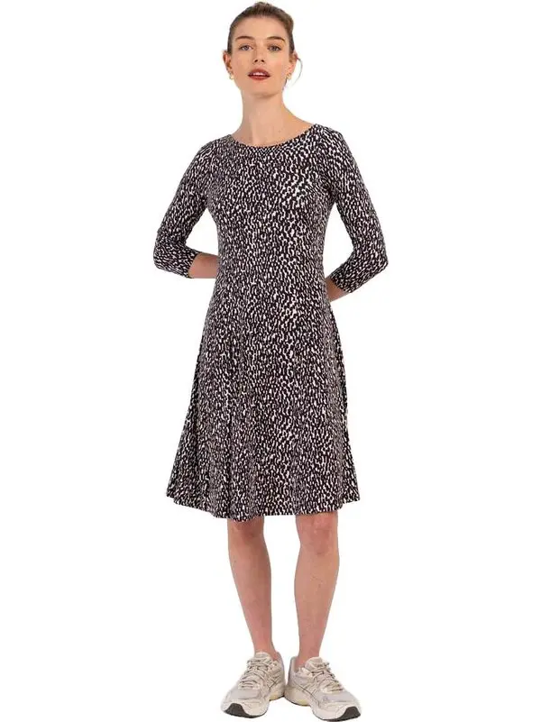 KETTLEWELL Isla 3/4 Sleeve Dress - Espresso