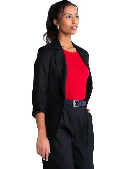 KETTLEWELL Iona Linen Blazer - Black