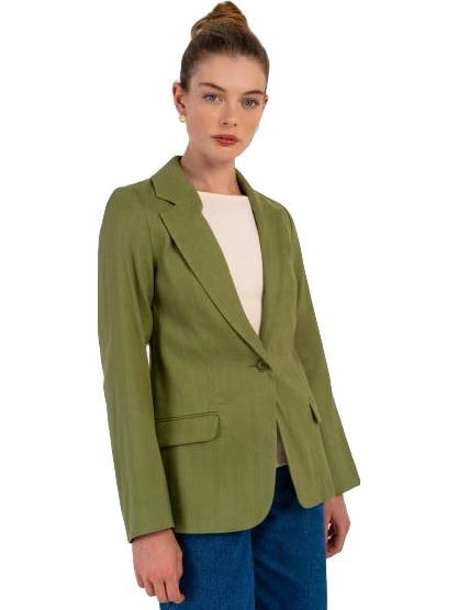 KETTLEWELL Iona Linen Blazer - Olive