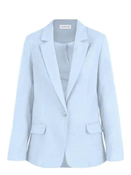 KETTLEWELL Iona Linen Blazer - Powder Blue