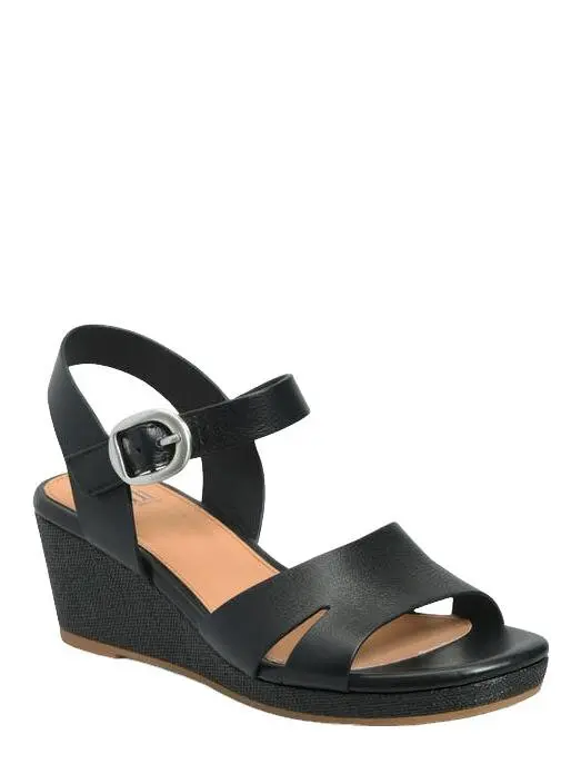 SOFFT Vanessa Ankle Strap Platform Wedge Sandal - Black