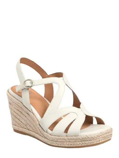 SOFFT Norma Espadrille Platform Wedge Sandals - Off White