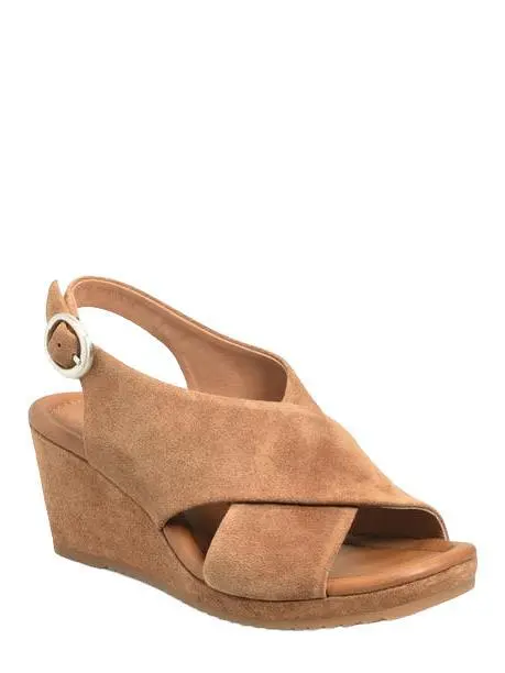 SOFFT Isabeth Slingback Wedge Sandals - Saddle