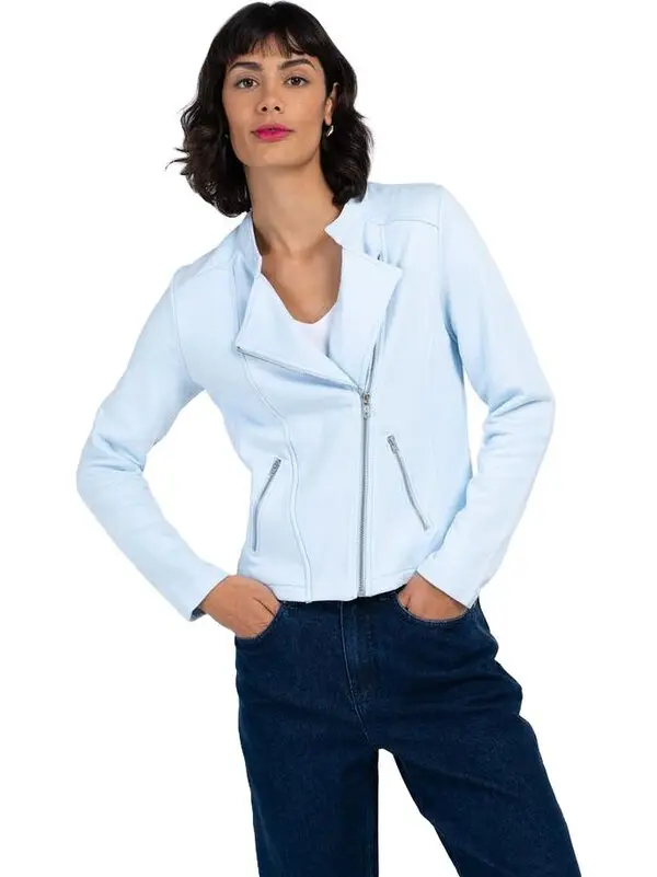 KETTLEWELL Sculpted Biker Jacket - Ice Blue