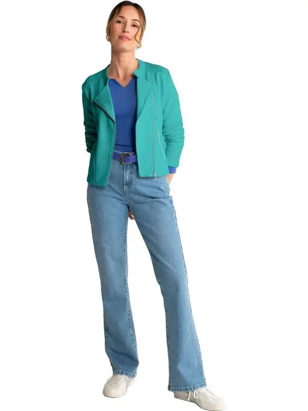 KETTLEWELL Sculpted Biker Jacket - Sea Green