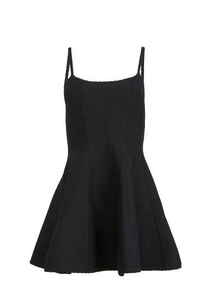 FLEUR DU MAL Knit Corset Mini Dress - Black
