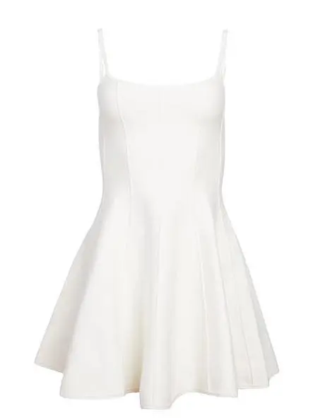 FLEUR DU MAL Knit Corset Mini Dress - Ivory