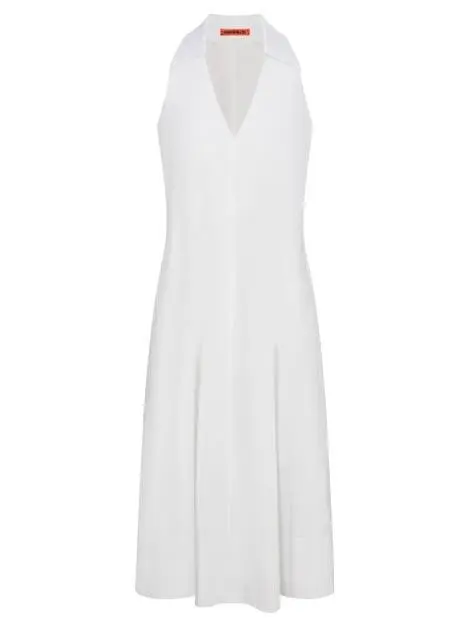 SIMONMILLER Nava Poplin Midi Dress - Macadamia