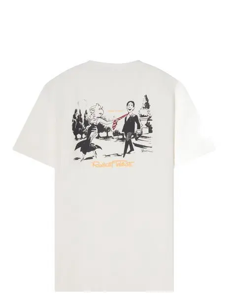 Robert Talbott Stretch Jersey Graphic Dean Tee - White/dress