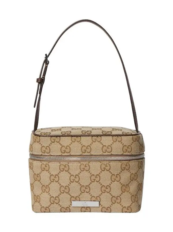 Gucci Tag Mini Bag Gg Canvas - Beige