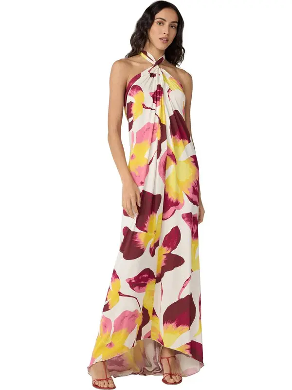 Diane Von Furstenberg Tamsin Maxi Dress - Giant Island Orchid White