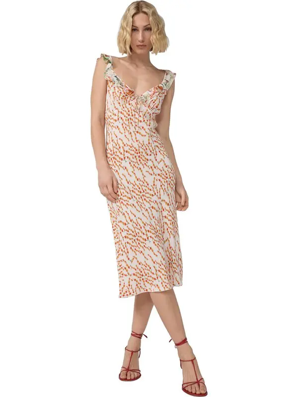Diane Von Furstenberg Christina Dress - Mirage Ditsy And Mirage Vine White