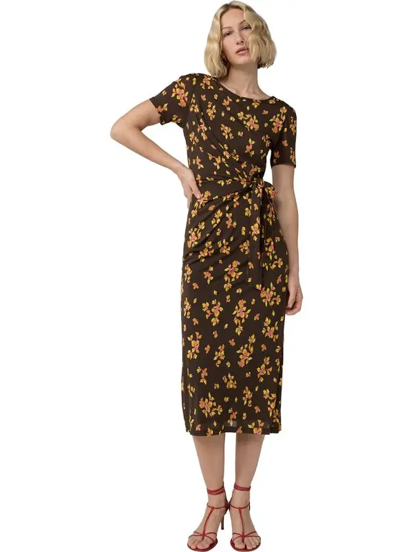 Diane Von Furstenberg Mandy Dress - Tiny Island Orchid Bouquet Woodstock