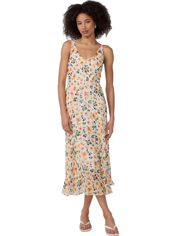 Diane Von Furstenberg Jules Midi Dress - Tiny Island Orchid White