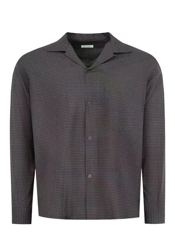 KAPTAIN SUNSHINE Summer Plaid Open-collar Shirt - Grey