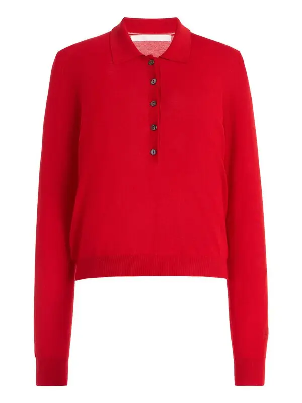 RÙADH Wool Polo Shirt - Red