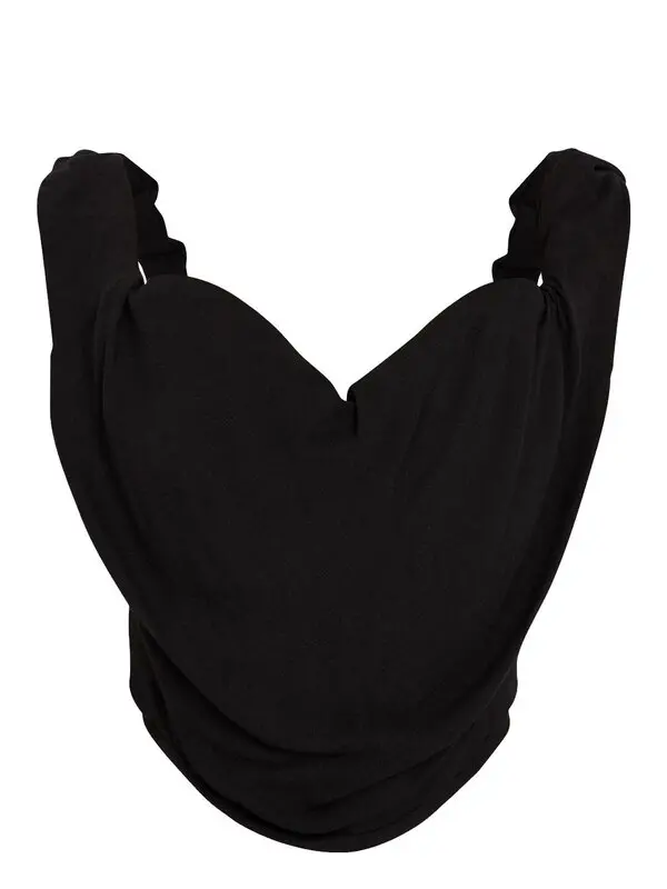 VIVIENNE WESTWOOD Sunday Draped Woven Corset Top - Black