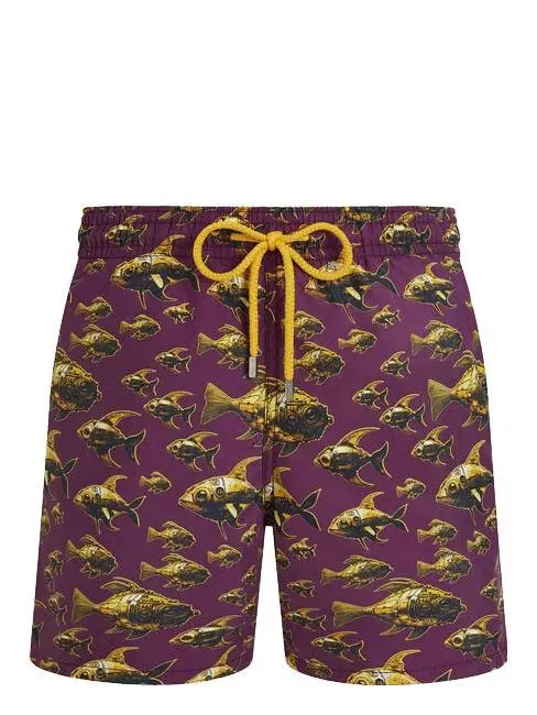 Vilebrequin Meca Fish Moorea Swim Trunks - Purple