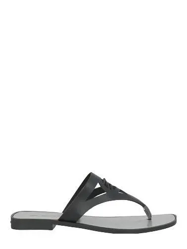Karl Lagerfeld Skoot Ii Leather Thong Sandal - Black