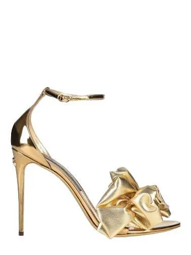 Dolce & Gabbana Sandals With Buckle-fastening Ankle Strap - Gold