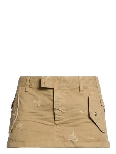 Dsquared2 Cotton Mini Skirt - Beige