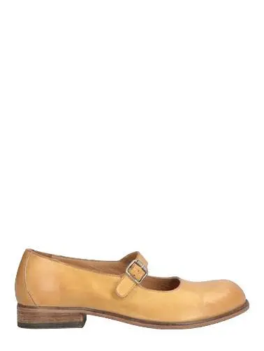 Moma Leather Mary Jane Ballet Flats - Gold