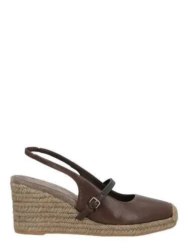 Brunello Cucinelli Espadrilles In Leather - Brown