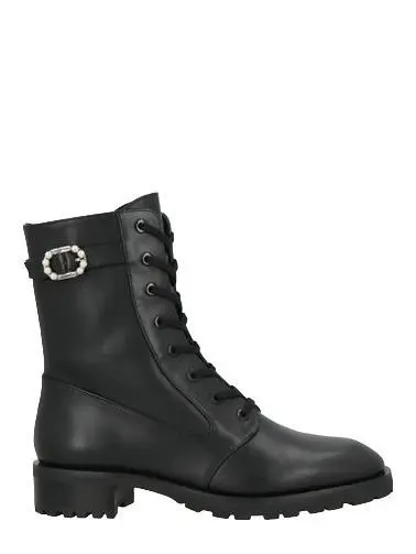 STUART WEITZMAN Ankle Leather Combat Boots - Black