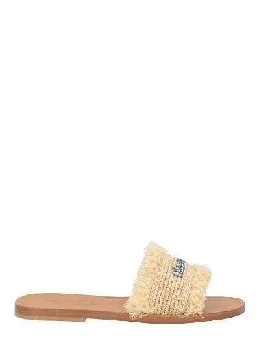 Dsquared2 Slide Sandals With Embroidered Logo - Beige